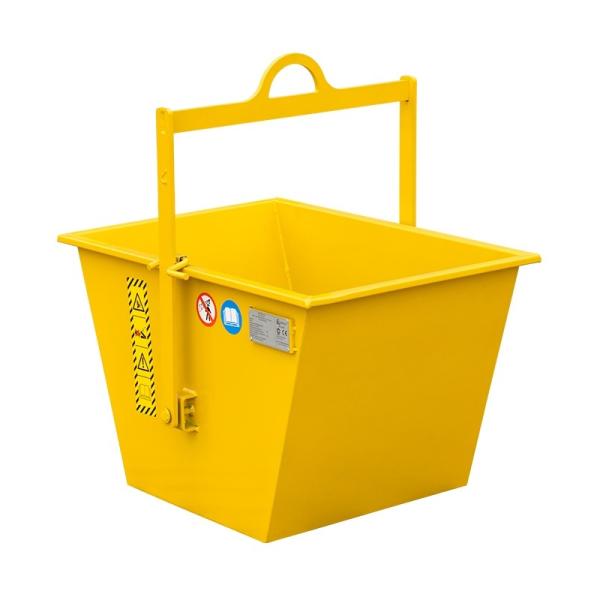 Quality 60L Hoist Tipping Bucket Concrete Equipment Parts Customized Yellow for sale