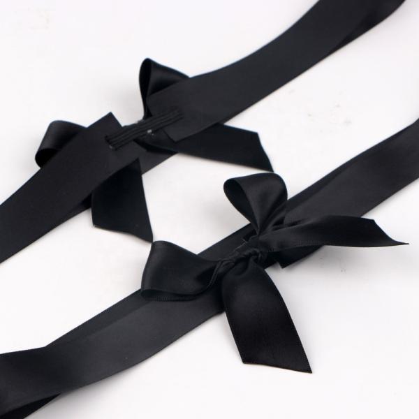Quality Stretch Loop Pre-Tied Satin Ribbon Elastic Bow for Gift Box Packing MSD Custom for sale