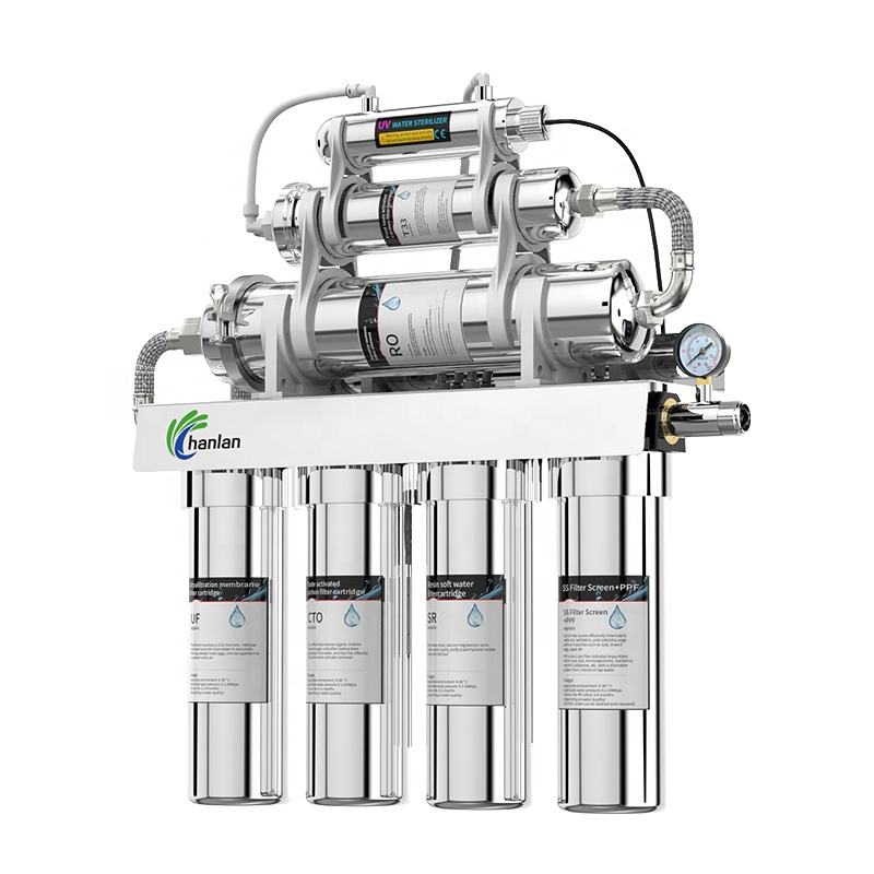 Quality 8 Stage Electric RO Water Purifier for Household Use Featuring Plastic Frame and Pressure Gauge for sale