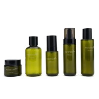 Quality Green PET Empty Lotion Bottle SGS Approved Cosmetic Plastic Bottle Customizable for sale