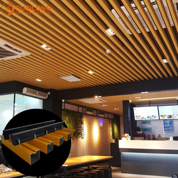 Quality False Square Pipe Linear Metal Ceiling Panel Black , Suspended Metal Ceiling for sale
