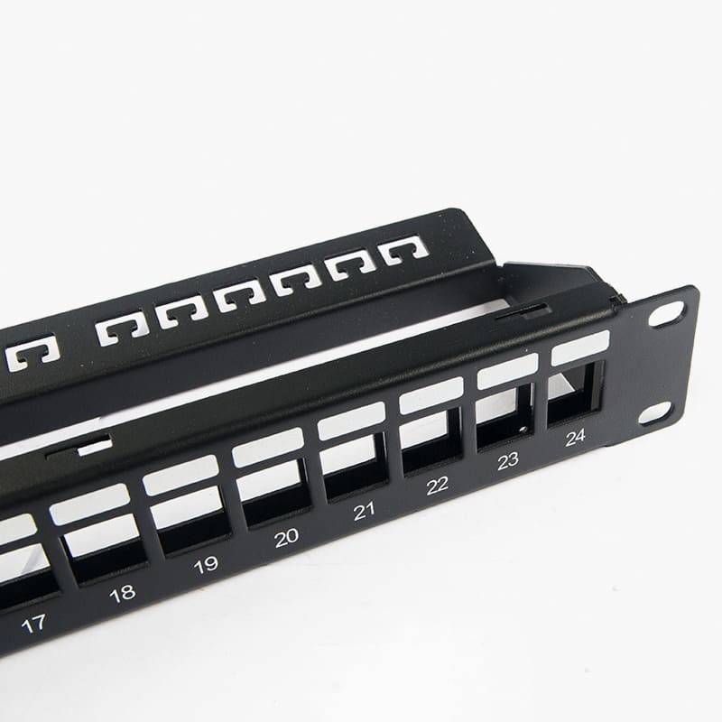 Quality Blank Network Patch Panel Unshielded RJ45 24 Port 1U Patch Panel for sale