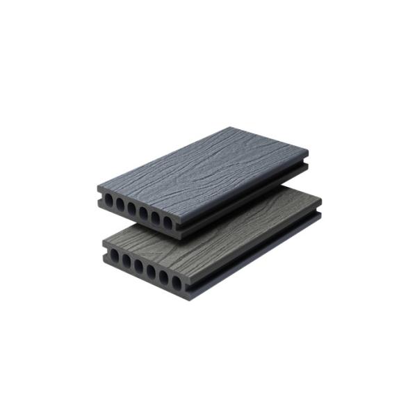 Quality 6 Round Hole 138 X 23 Capped Composite Decking Brushing Recycled Plastic Decking for sale