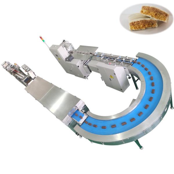 Quality P307 Chocolate Coated Fruit Energy Protein Bar Extruder Machine 40-60pcs per min for sale