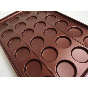Quality 3.5" 24 Links Burger Bun Baking Tray Reusable Silicone Coated for sale