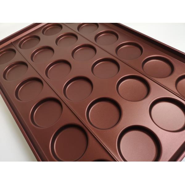 Quality 3.5" 24 Links Burger Bun Baking Tray Reusable Silicone Coated for sale