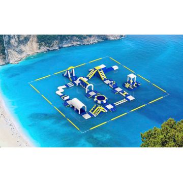 Quality Kids Floating Inflatable Water Park / Inflatable Aqua Splash Park For Shallow for sale