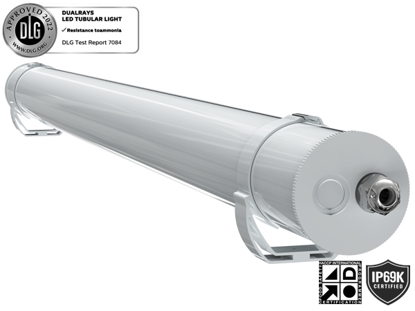 Quality 0.6m 20W IP69K IK10 TB7 LED Tubular Light especially for Food Processing Plant, Chemical Facilities, Animal Stable Warehouse,Car Washing Place for sale
