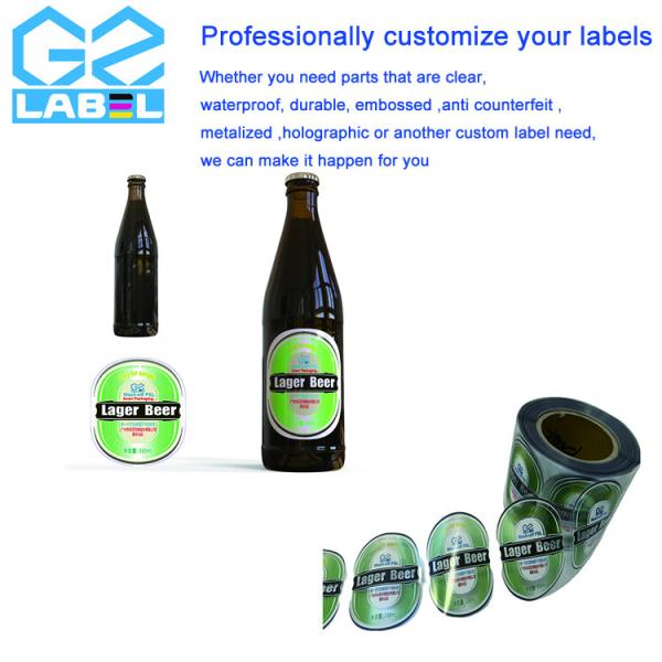Quality 16. Custom Beer Bottle Labels with Local Glue Removal for Easy Application for sale