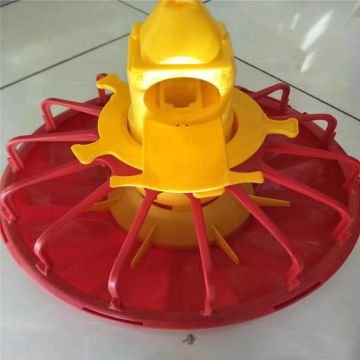 Quality Yellow Red Broiler Feed Pan Poultry Farming Equipment Custom for sale