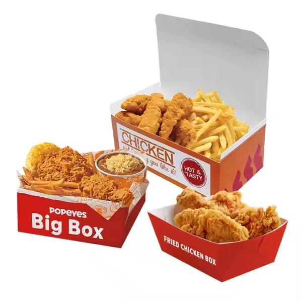 Quality Custom Biodegradable Fried Chicken Boxes with Logo - Eco-Friendly Takeaway for sale