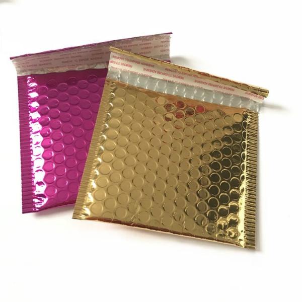 Quality Reusable Metallic Bubble Mailers Envelopes Self Adhesive 6*9 Inch Custom Color for sale