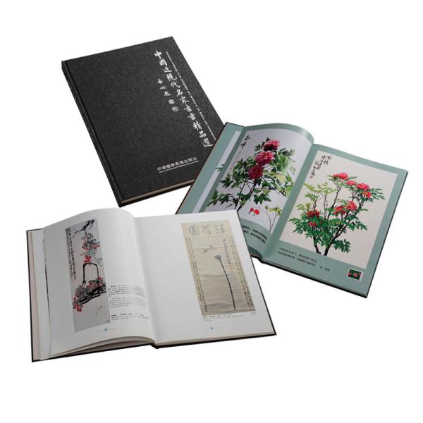 Quality OEM Hardbound Book Printing Silkscreen Printed Fabric Texture Paper for sale