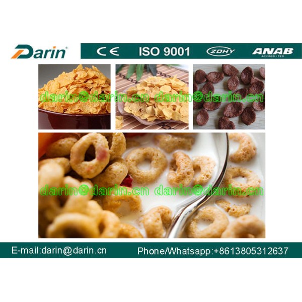 Quality Breakfast Cereal Corn Flakes Processing Line , Chocolate Chip Bread Machine for sale