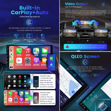 Quality 1280*720 Resolution 9 Inch 10 Inch Double 2din Car Stereo with Android OS and for sale