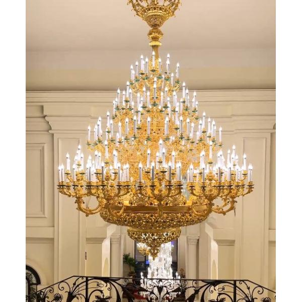 Quality European Style Candle Chandeliers Extra Large Crystal Chandeliers For High for sale