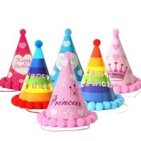 Quality Customized End Hairball Paper Birthday Hat for Baby One Year Old Adult Party for sale