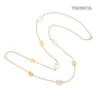 Quality 60CM Stainless Steel Designer Jewelry Long Pendant Gold Stacking Necklace for sale