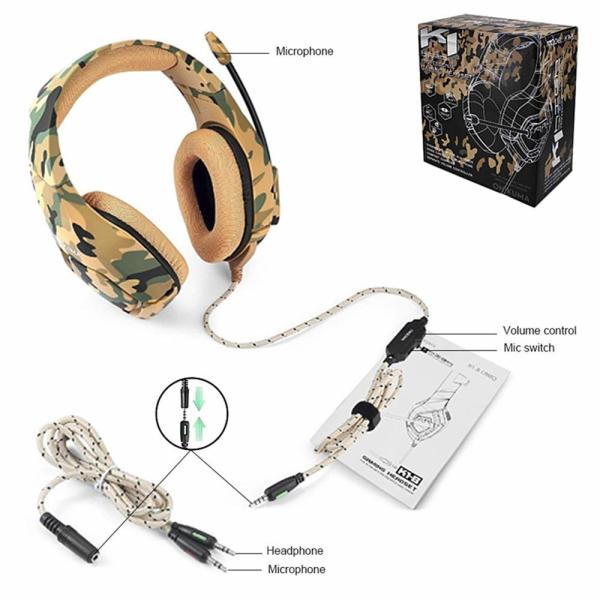 Quality 50mm 100mA ONIKUMA K1b Camouflage Gaming Headset for sale