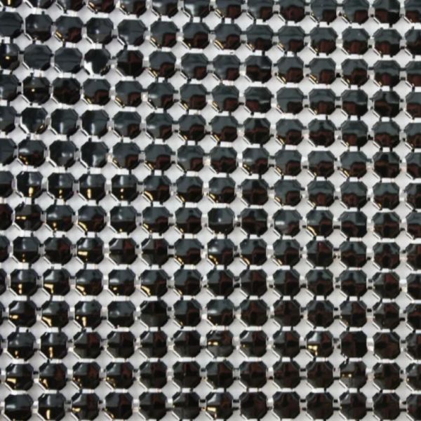 Quality Shimmering Round Woven Metallic Sequin Fabric For Enchanting Wall Art for sale