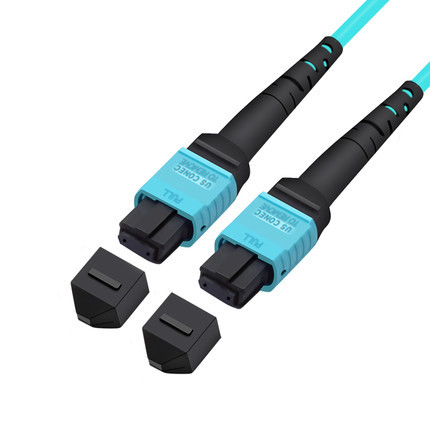 Quality Female 12 Cores LC MM MPO Fiber Optic Patch Cord Round for sale