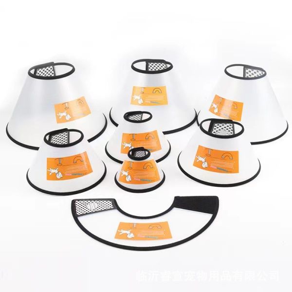 Quality Muti Size Pet Elizabethan Collar Circle Plastic Dog Cone Collar Protective Collar for sale