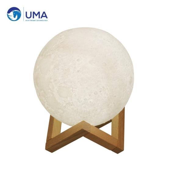 Quality 2700K LED Moon Space Lamp Environmental PLA 3D Printing 12cm x 15cm Null Design for sale