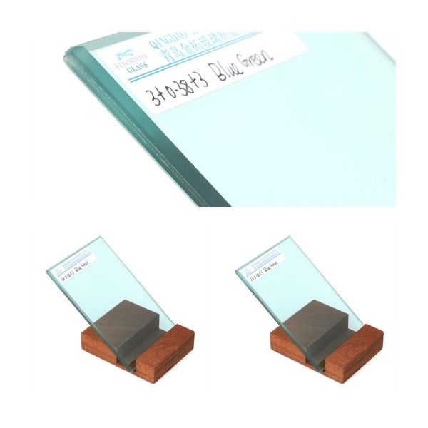 Quality Small Cutting Size Safety Green Laminated Glass Heat Insulation UV Protection 6.38mm for sale