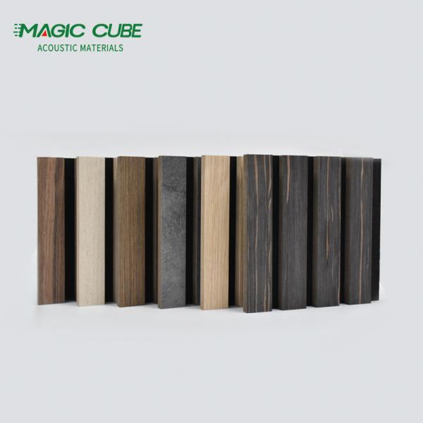 Quality Fr MDF Slatted Timber Acoustic Panels for Wall and Ceiling Decoration 12mm Thickness for sale