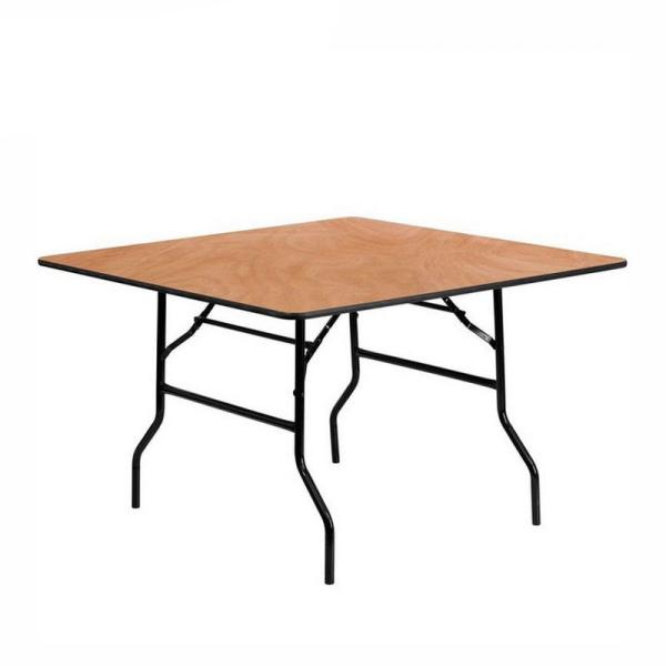 Quality Outdoor Square Folding Banquet Table Plywood Party Cocktail Tables for sale