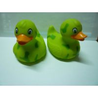 Phthalate Free Letter Printed Weighted Rubber Ducks Toy With Camouflage Design