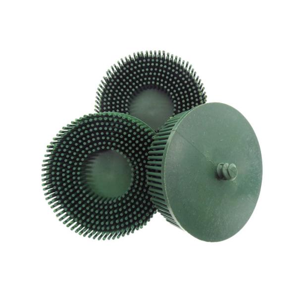 Quality Green Bristle Brush Disc 3 Inch Rubber Abrasive Brush for Burr Rust for sale