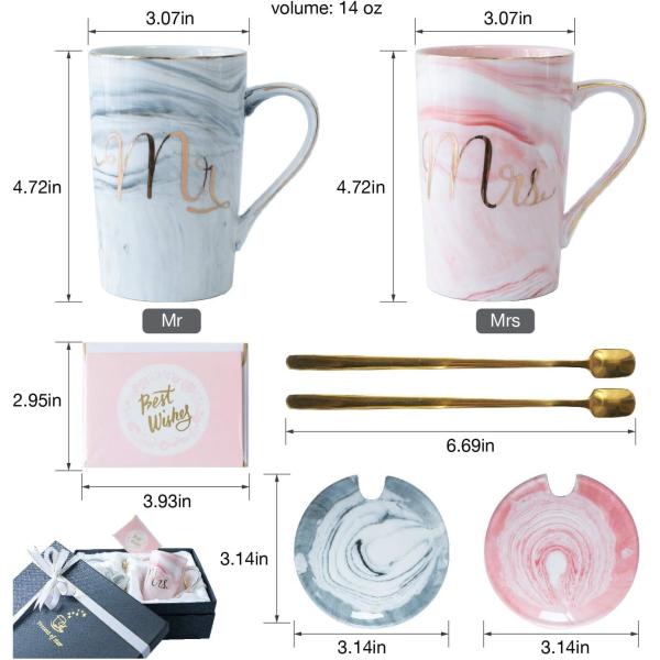 Quality Wedding Gifts Mr And Mrs Ceramic Cups for sale