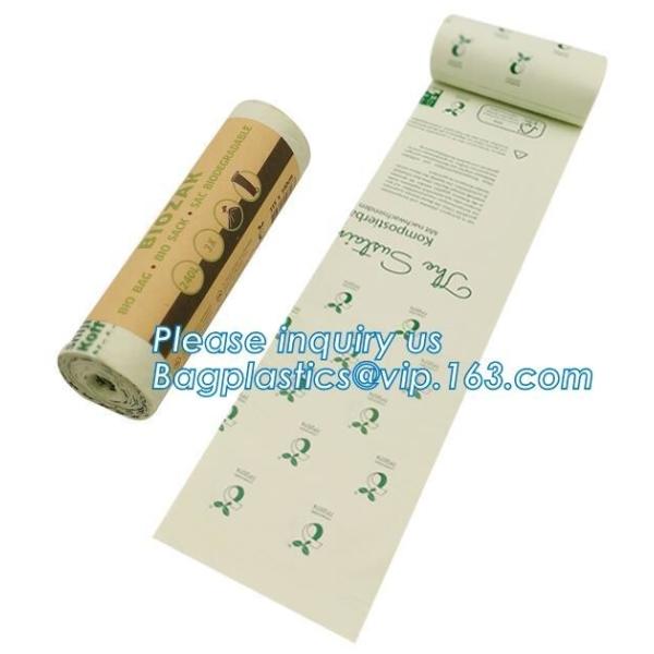 Quality Compostable Disposable Biodegradable Plastic Custom Printed Flat Garbage Bag, for sale