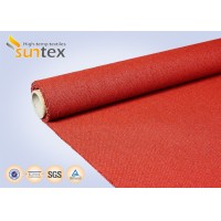 Quality Red Silicone Fiberglass Cloth 960 G/sqm, Heat & Cold Insulation Material for sale