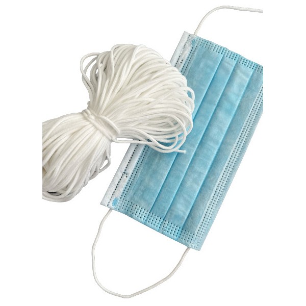 Quality Soft Sewing Round Elastic Earloop Cord For Medical Mask 2.5-3.0mm for sale