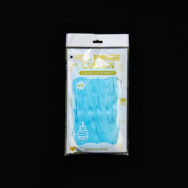 Quality Modish Blue Foil Fringe Curtain For Living Room Decoration Waterproof / Anti Bacterial Fringe Backdrop for sale