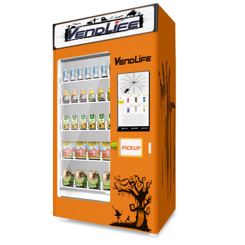 Quality Fresh Egg Fruit Salad Elevator Vending Machine With 23.6 Inches Screen for sale