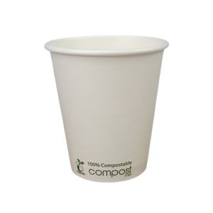 Quality Customized 8 Oz Hot Cups Leak Proof Food Grade Aqueous Coated Recyclable Coffee for sale