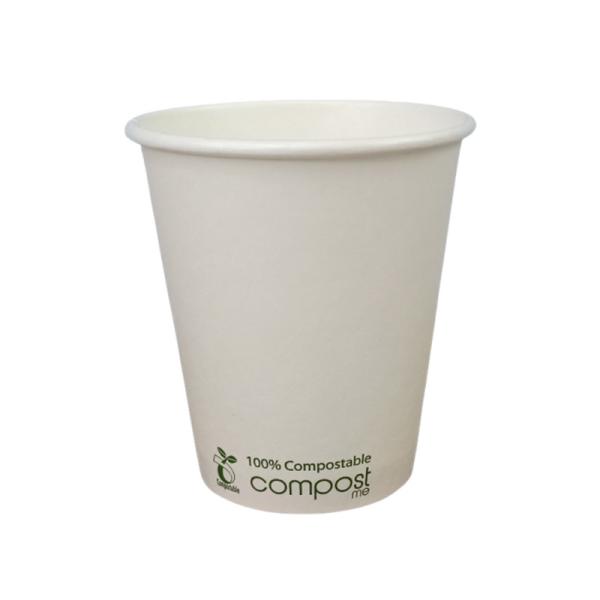 Quality Customized 8 Oz Hot Cups Leak Proof Food Grade Aqueous Coated Recyclable Coffee Paper Cups for sale