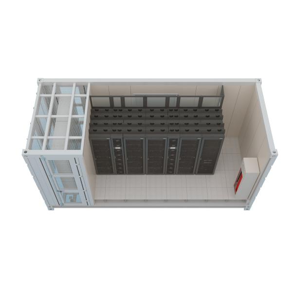 Quality 20ft 6pcs Racks Prefabricated Data Center with 1100kg Static Payload for Small for sale