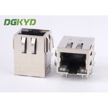 Quality EMI finger Single Port Cat6 gigabit ethernet RJ45 Connector with transformer for sale