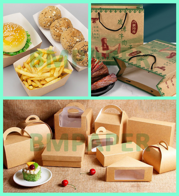 325gsm Uniform White Coated Kraft Back Paper For Packing Bread 70 x 100cm