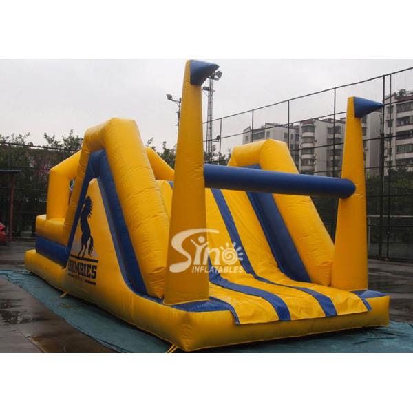 Quality Outdoor 12 mts Long Children Brumbies Ruby Inflatable Obstacle Course Made Of for sale