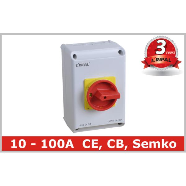 Quality Weatherproof 100 Amp Disconnect Switch with 1NO+1NC For Rotary Isolating for sale