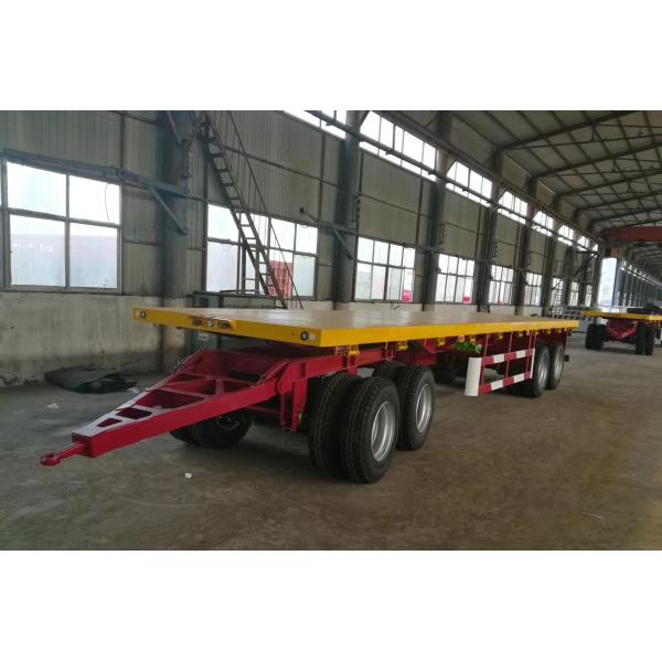 Quality Farm Truck Platform Flatbed Drawbar Full Trailer With Ladder for sale