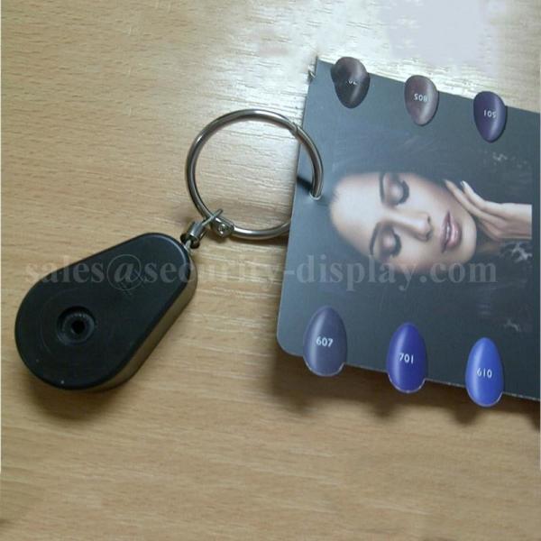 Quality Drop-shaped Plastic Retractable Anti-theft Pull Box with Key Ring for sale