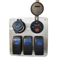 China SS 3 Gang 24V 12V Universal Rocker Switch Panel factory