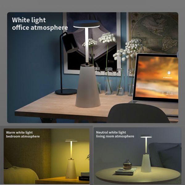 Quality Metal Rechargeable Led Table Lamp With Dimmable And Usb C Charging Port for sale