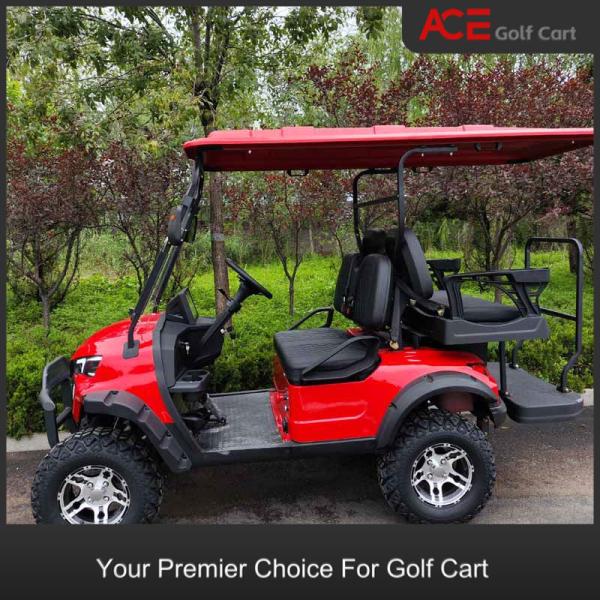 Quality LED Lighting 80km Traveling Range Electric 4 Seat Golf Buggy With Foldable Windshield for sale